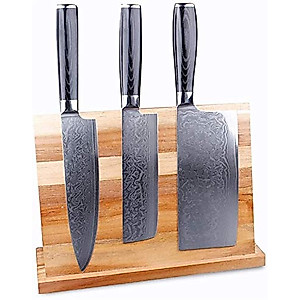 XJXJ Durable Space Saving Practical Wood Magnetic Knife Holder Knife Stand Storage Organizer For Kitchen Home Resturant kitchen knives block set