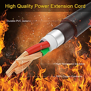 Rophor Welder Adapter Plug Cord, L14-30P Twist-Lock Male to 6-50R Female, 4 Prong to 3 Prong Generator to Welder Adapter Power Cord, 1.5FT