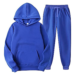 EELHOE Tracksuit For Men Sweatshirt Sets for Men Novelty Casual Long Sleeve Hoodies Sweatpants Stylish Loose Fit Breathable Activewear Mens Sweatsuits Sets