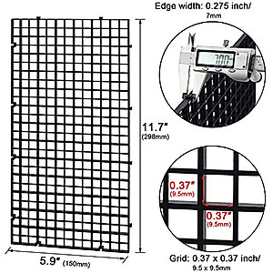 OIIKI 4 PCS Egg Crate for Aquarium, Fish Tank Bottom Isolation, Grid Tank Divider Tray for Mixed Breeding(Black)