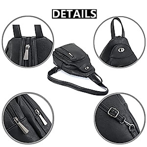 OISLUMU Small Backpack Purse for Women Fashion PU Leather Backpack Convertible Ladies Sling Bag (Black)