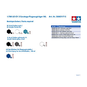 Tamiya 31713 1/700 US Aircraft Carrier Saratoga Plastic Model Kit