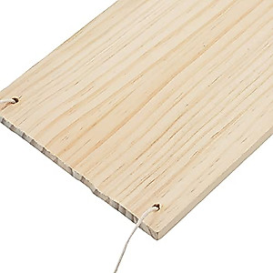 Emivery Wood Wall Hanging Floating Shelves with Tassel Beads Wall Hanging Storage Board Wooden Display Shelf with Rope for Women Girls Kids Bedroom Living Room Decorations Pink