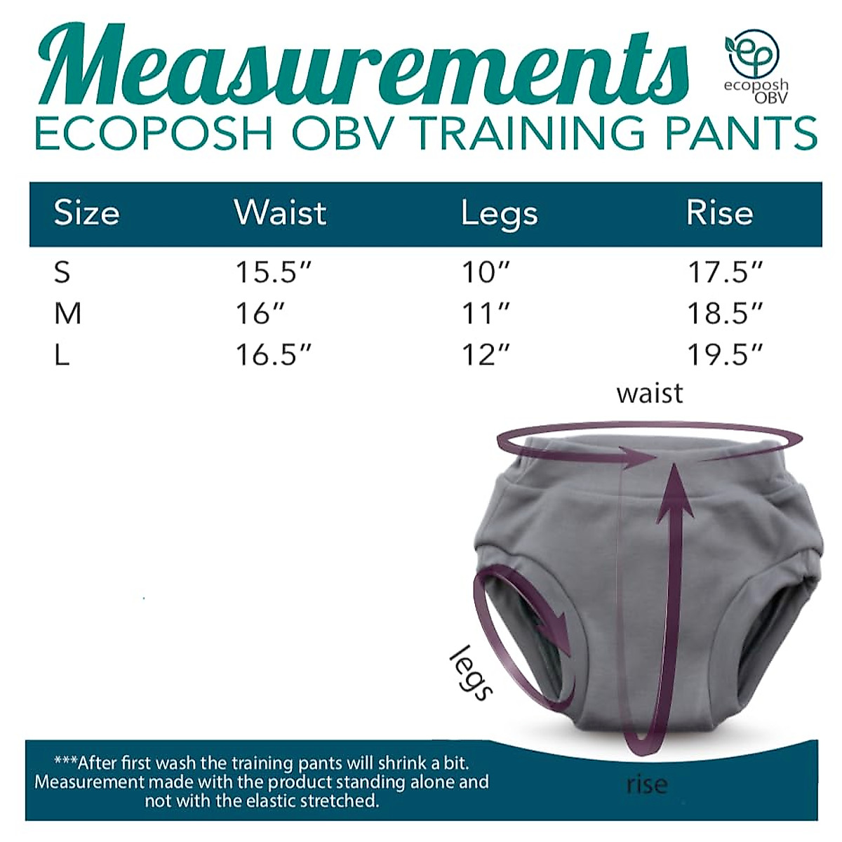 Kanga Care Ecoposh OBV Reusable Pull Up Toddler Underwear Potty Training Pants | Boysenberry Medium 2T/3T
