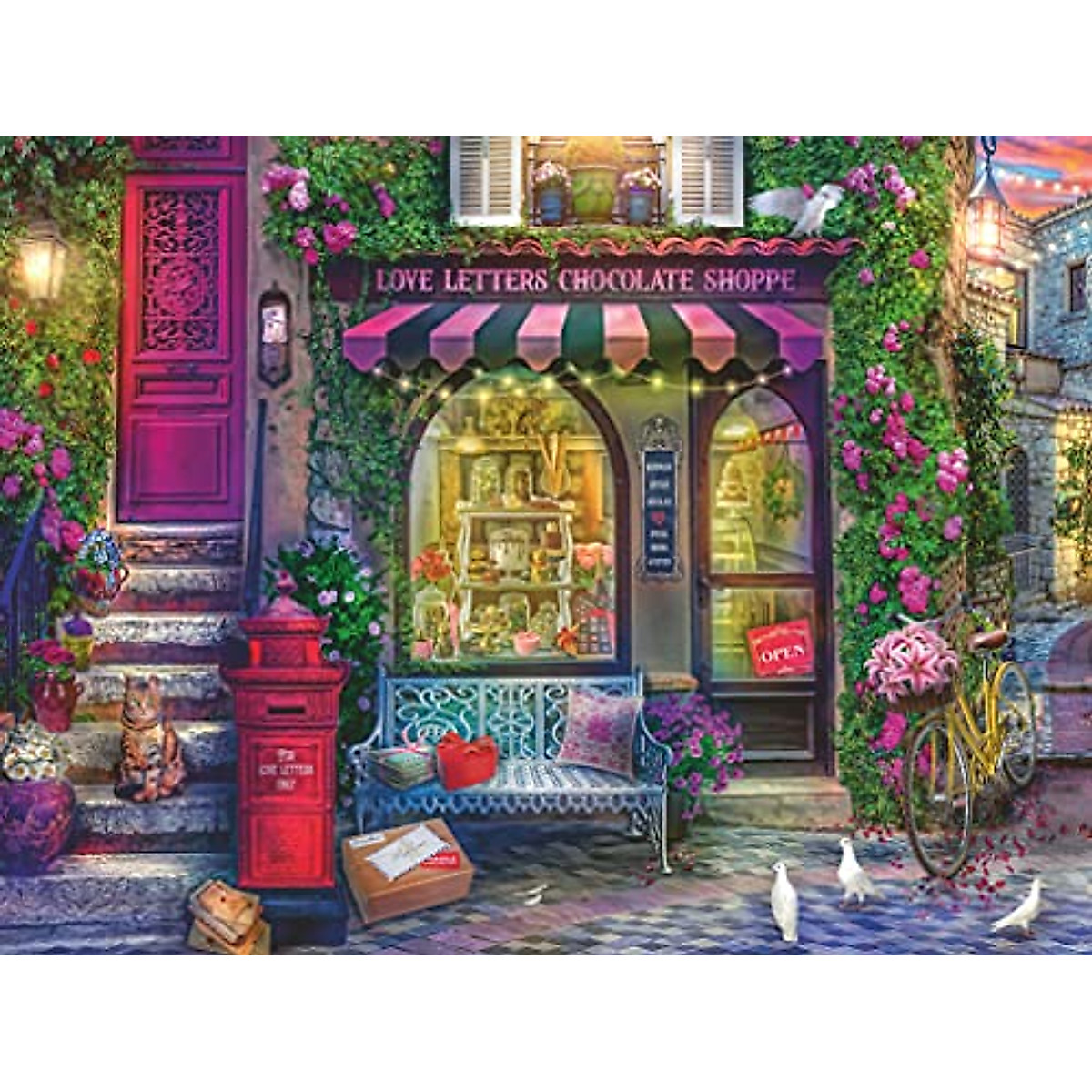 Ravensburger 17136 Love Letters Chocolate Shop 1500 Piece Jigsaw Puzzle for Adults & Kids Age 12 Years Up, Multicolour