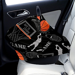 Baby Car Seat Stroller Covers Sport Basketball Game Nursing Cover Breastfeeding Scarf Soft Breathable Stretchy Coverage Carseat Canopy Cover for Boys and Girls Soft Breathable Multi Use Shower Gift