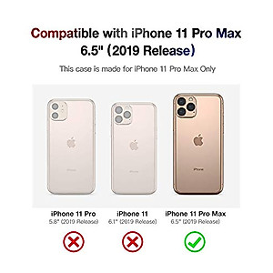 luolnh iPhone 11 Pro Max Case,iPhone 11 Pro Max Cute Case with Flowers,for Girly Women,Shockproof Clear Floral Pattern Hard Back Cover for iPhone 11 Pro Max 6.5 inch 2019 -Blue