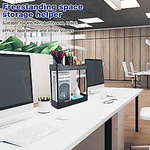 Thyle 4 Pack Slim Storage Cart 4 Tier Rolling Cart Organizer Bathroom Storage Cabinet Mobile Shelving Unit Rolling Utility Cart with Wheels for Kitchen Bathroom Laundry Office Narrow Places, Black