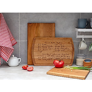 Forest Decor Handwritten Recipe Cutting Board, Personalized Cooking Gift, Family Recipe Engraved, Mom and Grandma Gift Recipe Keepsake, Mother's Day Gift, Sentimental Gift for Grandmother, Made in USA