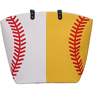 Large Baseball Tote Bag Sports Prints Utility Tote Beach Bag Travel Bag