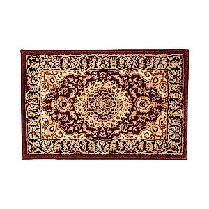 Rug and Decor Area Rug, 2' x 3', Burgundy