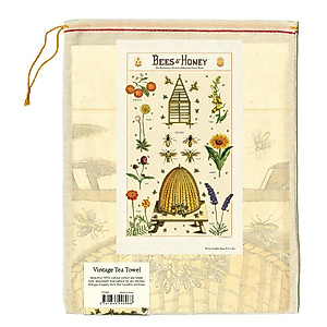 Cavallini Papers & Co. Bees & Honey Tea Towel, Multi