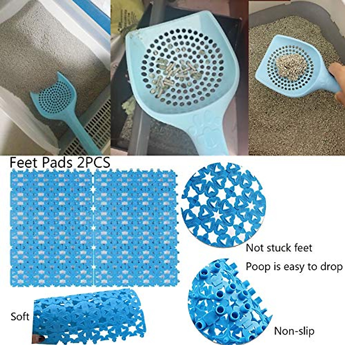 Hamiledyi Small Pet Cage Cleaner Set, Disposable Rabbit Cage Liner, Guinea Pig Playpen Mini Hand Broom Dustpan, Cleaning Brush Sand Scooper Floor for Rabbit Chinchilla Hedgehogs