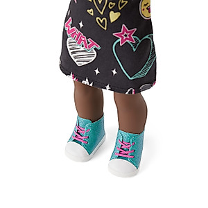 American Girl Truly Me 18-inch Doll Show Your Wild Side Outfit with T-shirt Dress and High-Top Sneakers, For Ages 6+