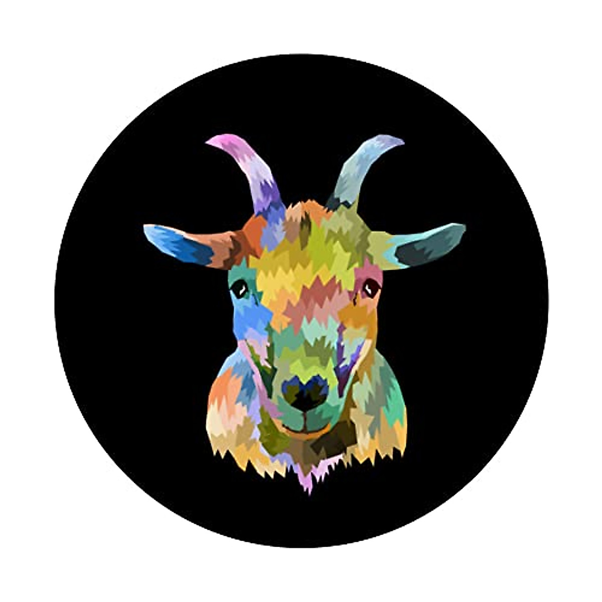 Cute Goat Watercolor Goat for Colorful Goat Pop Art Style PopSockets Swappable PopGrip