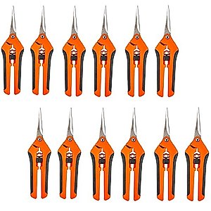 YaeCCC 12-Pack 6.5 Inch Gardening Hand Pruner Pruning Shear with Stainless Steel Blades