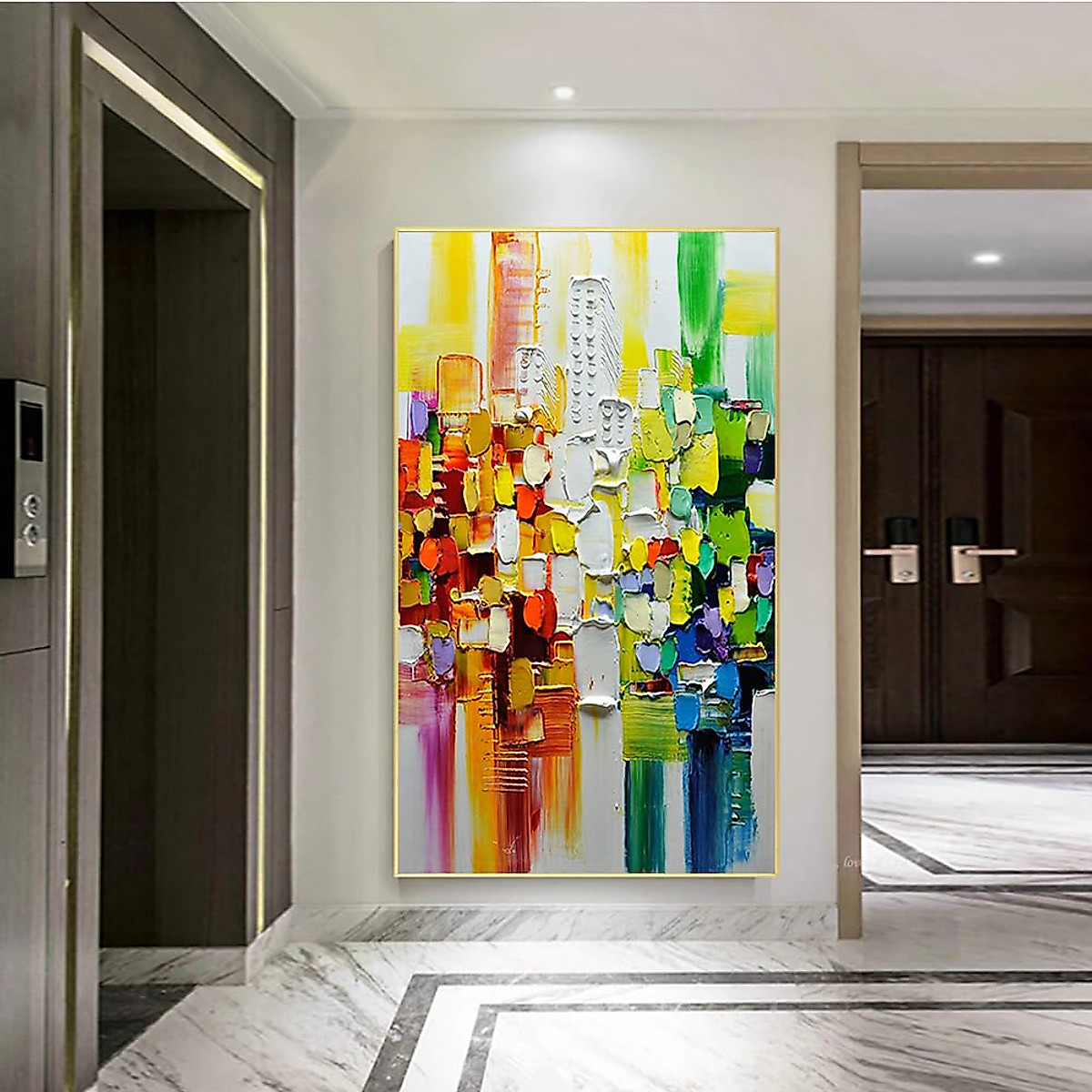 BAWHO Wall Art Oil Painting On Canvas Handmade Abstract Canvas Artwork Painting Hand Painted Unframed For Living Room,31inx47in,No Frame