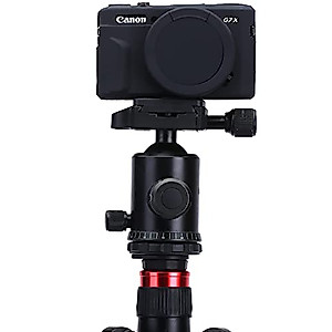 Yisau Case for G7X Mark II G7X Removable Lens Cover, Silicone Cover Rubber Soft Camera Case for Canon PowerShot G7X II G7X (Glamour Black)