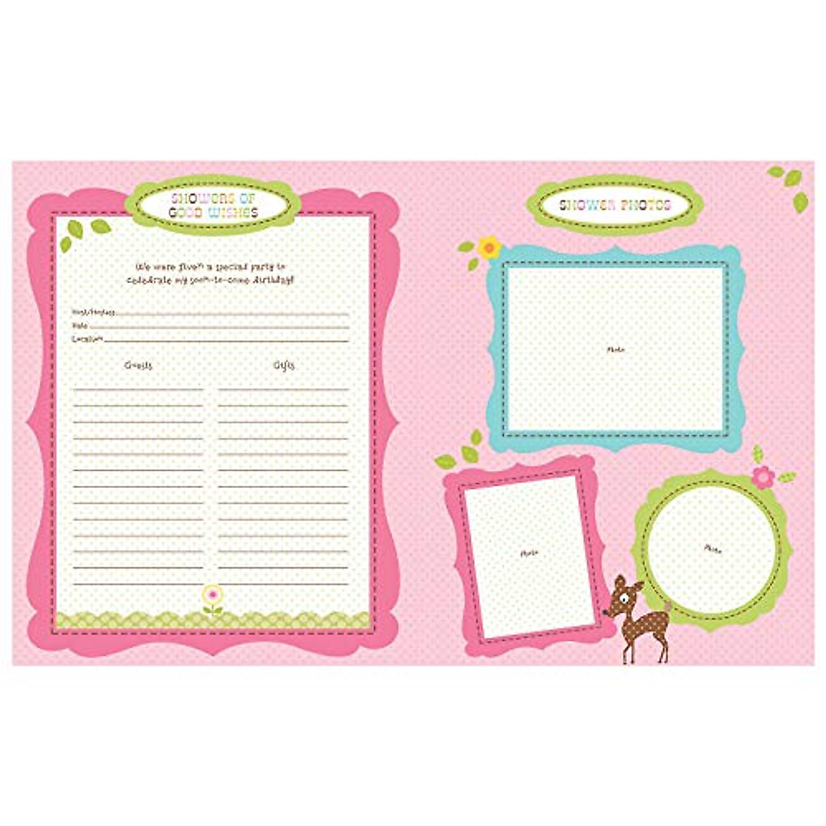 C.R. Gibson 'Sweet Baby' Pink Owl First Five Years Girl Memory Baby Book, 64pgs, 10'' W x 11.75'' H