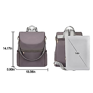 CLUCI Backpack for Women Travel Waterproof Nylon Anti Theft Lightweight Backpack Large Ladies Day Bags Dark Grey