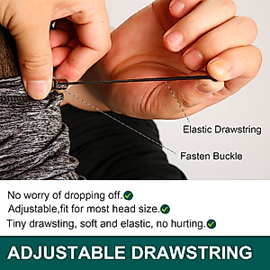 LANVODO Adjustable Neck Gaiter Face Mask for Men & Women, Reuasble Cloth Face Mask Bandana Balaclava, Breathable UV Protection Cover Scarf Shield for Running, Fishing, Hiking, Cycling