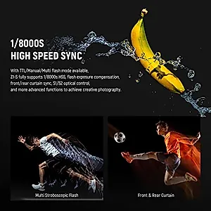 NEEWER Z1-S TTL Round Head Flash Speedlite for Sony Cameras, 76Ws 2.4G 1/8000s HSS, 10 Levels LED Modeling Lamp, 2600mAh Lithium Battery, 480 Full Power Shots, Recycle in 1.5s Flash