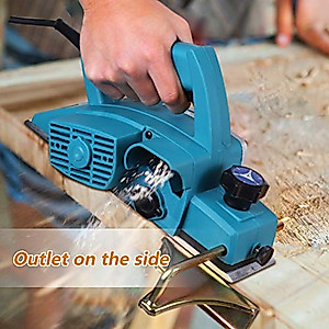 Electric Hand Planer, Electric Hand Planers Woodworking, 110v Portable Handheld Wood Planer Woodworking Power Tool for Home Furniture Us Plug