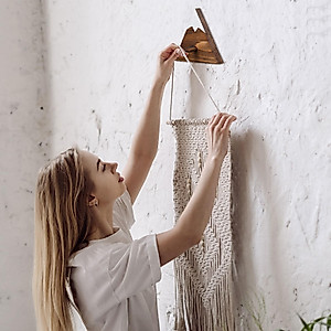 Barydat 3 Pcs Nursery Wall Hooks Wooden Coat Hooks Wall Mount Forest Woodland Nursery Decor Entryway Decorative Mountain Hooks for Towel Hat Bedroom Newborn Baby Shower Gifts(Brown)