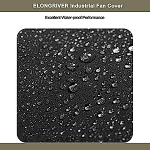 ELONGRIVER Industrial Fan Cover, Waterproof & Dustproof Cover for Wall Mount Fan, Pedestal Fan and Outdoor Fans in Heavy Duty Polyester