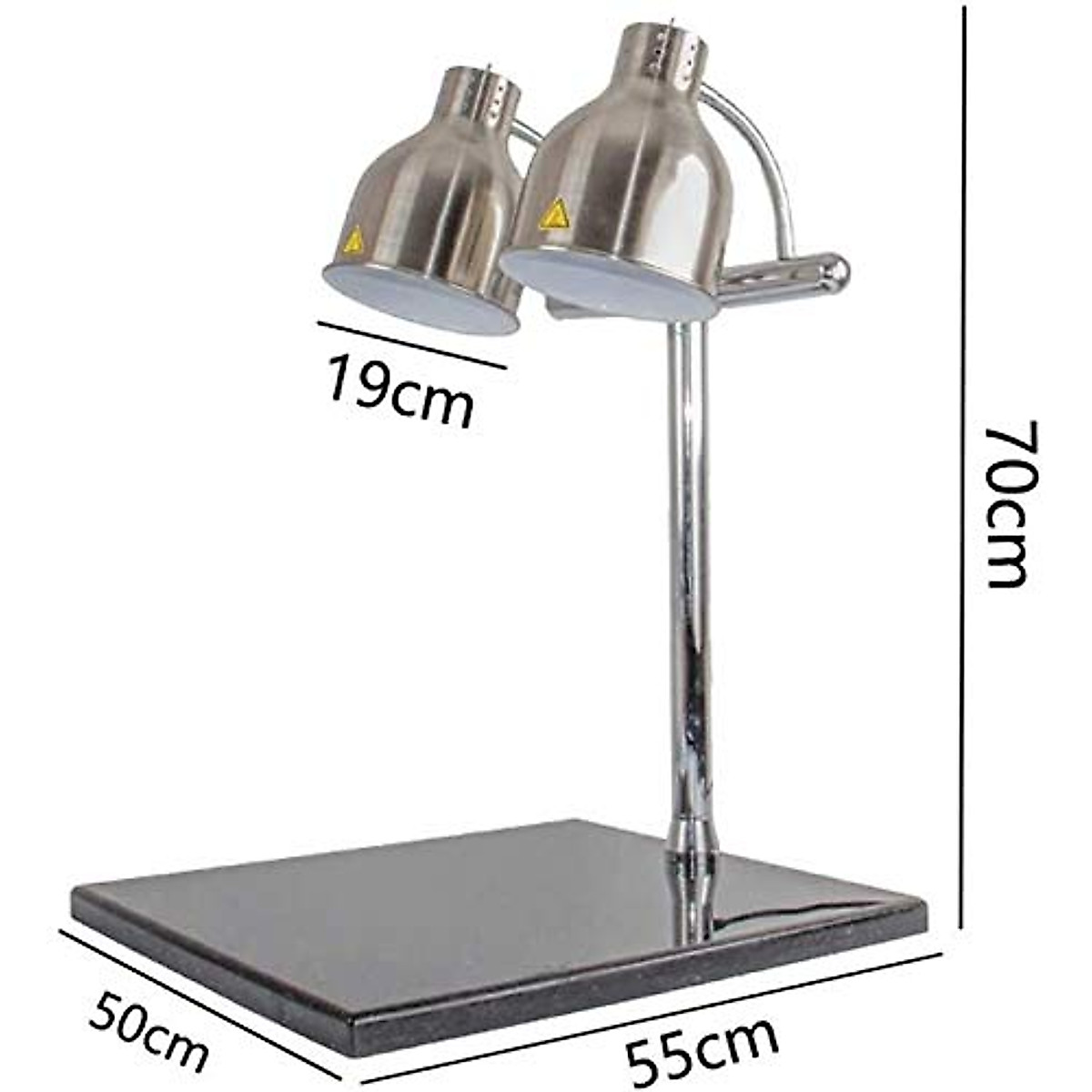 Table Lamp Food Display Light Egg Tart Food Warmer Warm Warming Lamp Buffet (Color : Plata)