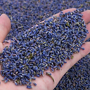 Hslife 250g 5A Level Dried Lavender Flower Buds Organic Lavender Flowers，Natural Fragrance Dried Lavender Flower for Tea, Soap Making, Baking, Baths