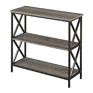 Convenience Concepts Tucson 3 Tier Bookcase, Weathered Gray
