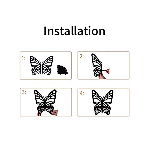 Generic Corner Wall Shelf, Wooden Butterfly Hollow Display Rack, Bohemian Wall Handicraft Ornament Shelf, Minimalist Home Wall Decoration (WHITE)