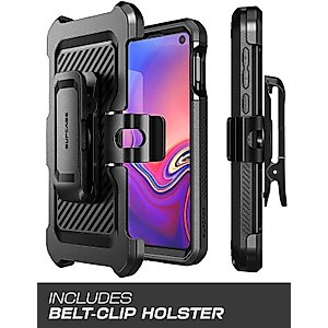SUPCASE Unicorn Beetle Pro Series Designed for Samsung Galaxy S10e Case (2019 Release) Full-Body Dual Layer Rugged With Holster & Kickstand With Built-in Screen Protector (Black)