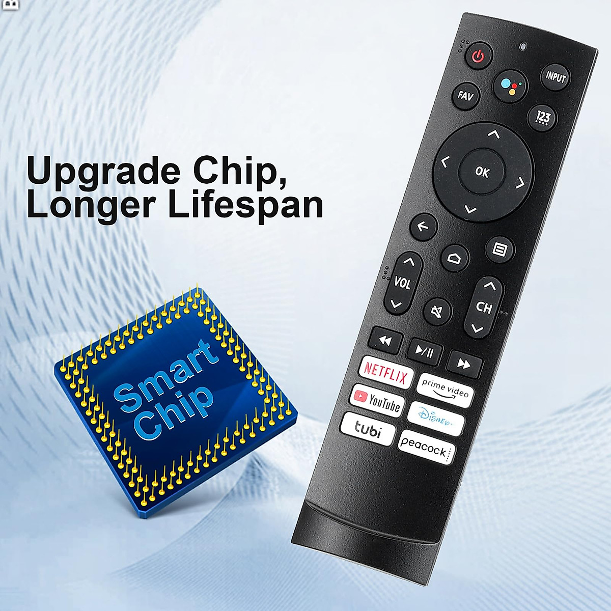 Universal Remote Control Compatible with Hisense Google Smart TV Remote Control Replacement