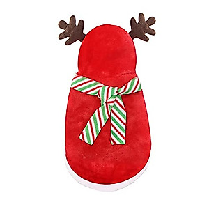 Dog Jacket with Leash Ring Cute Small Cat Dog Christmas Clothes Dog Pet Dress Medium-Sized Up Day Pet Pet Clothes Dog Girl Clothes Christmas for Large Dogs (Red, XS)