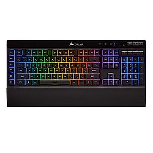 CORSAIR K57 RGB Wireless Gaming Keyboard - <1ms response time with Slipstream Wireless - Connect with USB dongle, Bluetooth or wired - Individually Backlit RGB Keys, Black