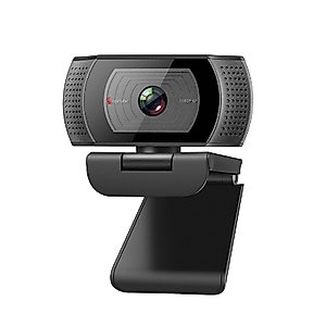 Angetube 1080P HD Webcam, USB Web cam with Autofocus Built-in Microphone & Privacy Cover，Webcam for Laptop，Streaming Web Camera for Skype/Zoom/FaceTime/Hangouts - Control Software Included