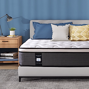 12 Inch Full Mattress, Memory Foam Hybrid Mattress, Motion Isolation Pocket Spring Mattress in a Box, Medium Firm for Pressure Relief, Breathable Pillow Top, CertiPUR-US Certified