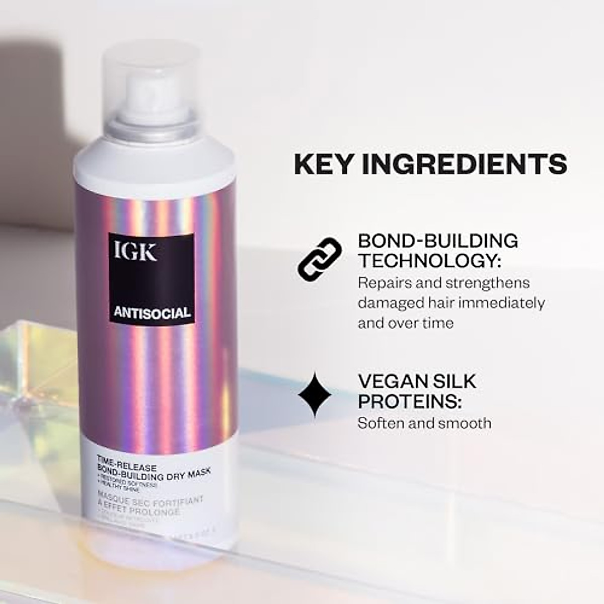 IGK Antisocial Overnight Bond-Building Dry Hair Mask Travel