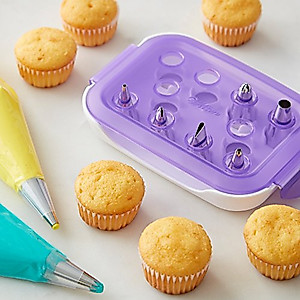 Wilton Piping Tips Decorating Kit, 9-Piece Tip Starter Set with Carrying Case, Steel