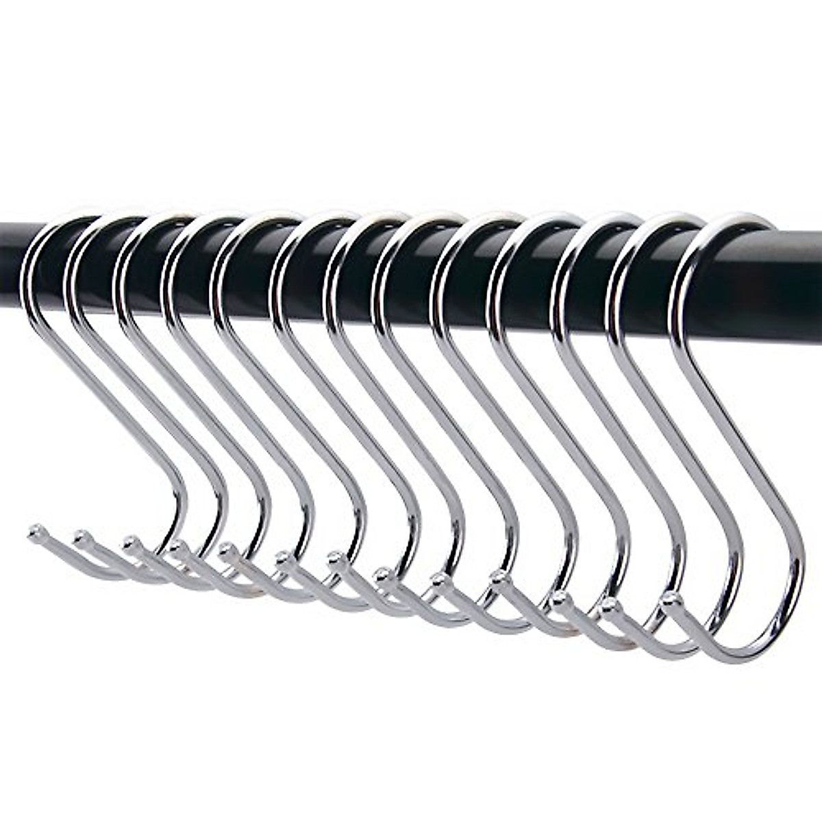 RuiLing 6-Pack 4.7 Inches Extra Large S Shape Hooks,Heavy-Duty Stainless Steel Hanging Hooks - Multiple uses,Ideal for Apparel, Kitchenware, Utensils, Plants, Towels, Gardening Tools.