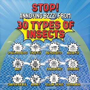 ASISNAI Bug Zapper 18" Electric Fly & Mosquito Swatter Racket - Outdoor/Indoor Killer for Flies, Battery-Operated Tennis Killing Zap, 3000 Volts Electronic Catcher, 2 AA Batteries Included - Yellow