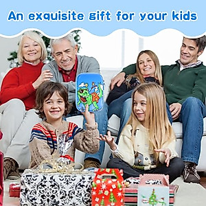 MoKo Pencil Case with Large Capacity, Zipper Protective Pen Holder Pencil Storage Bag Portable Students Stationery Box Cute Unicorn Pattern Pencil Pouch for Kids Gift, Blue & Green