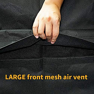 iCOVER BBQ Grill Cover-82 Inch UV Fade Resistant Heavy-Duty Water Proof Patio Outdoor Barbecue Gas Grill Smoker Cover 600D Canvas Cover for Weber Char-Broil Brinkmann Holland JennAir Nexgrill,Black