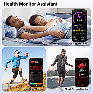 Smart Watch for Men Women(Answer/Make Call),1.95" Touch Screen Activity Tracker, IP68 Waterproof Fitness Watch with Heart Rate Sleep Pedometer Calorie Monitor, Smartwatch for Android and iOS Phones