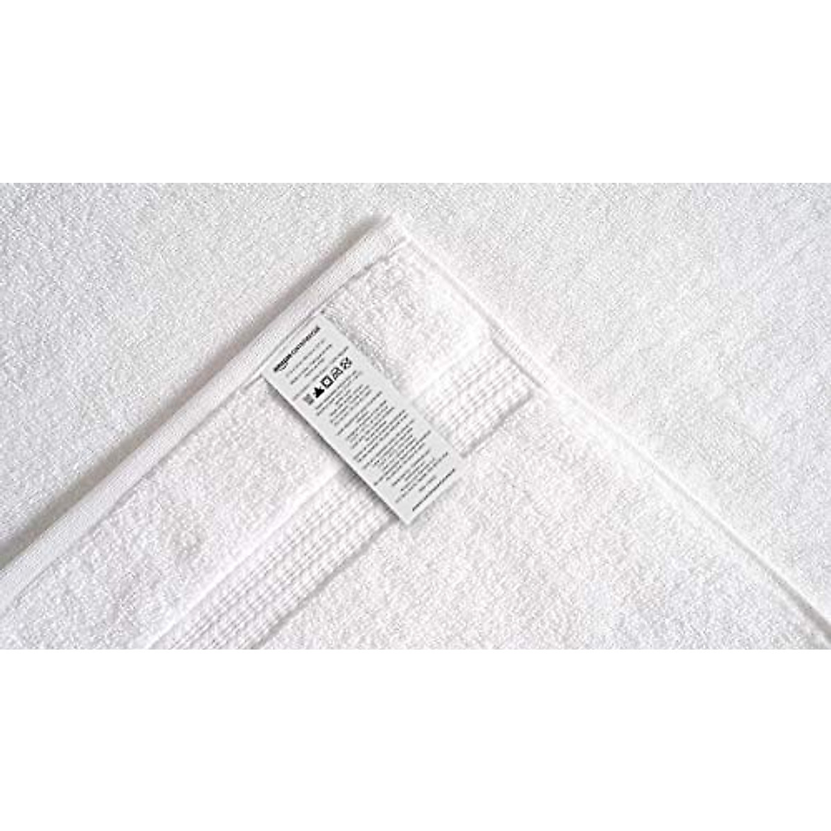 Amazon Commercial Cotton Bath Towel Set - Pack of 6, 27 x 54 Inches, 650 GSM, White