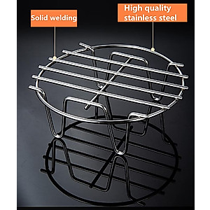 3 Pack Round Cooling Steaming Cake Rack, Stainless Steel Circular Wire Baking Rack for Air Fryer, Stockpot, Pressure Cooker (6/7/8 Inch)