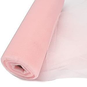 54" by 20 Yards Tulle Fabric Rolls Blush Tulle Ribbon Tutu Spool Bolt for DIY Wedding Decoration Baby Shower Tutu Skirt Gift Wrapping Large Matte Tulle, Roll Packaging (Blush)