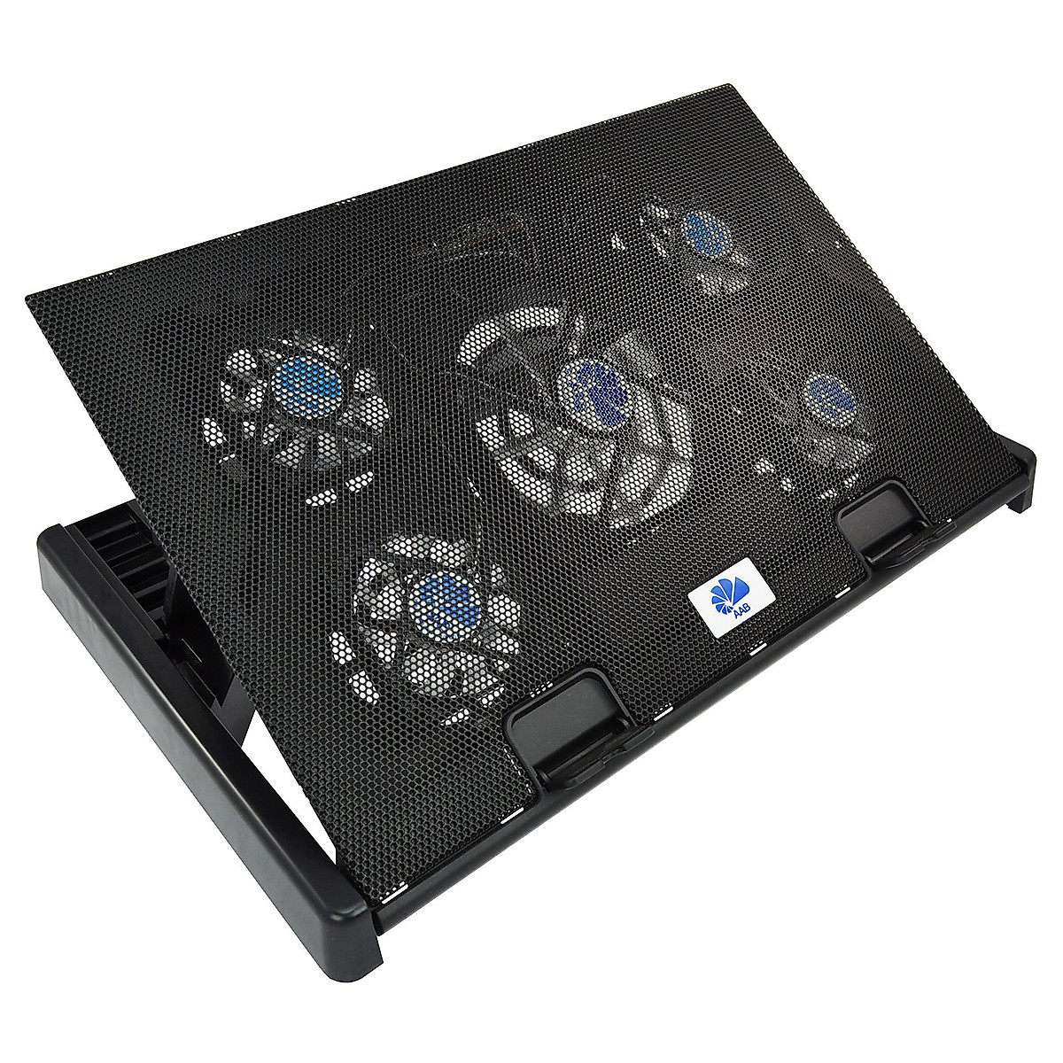AABCOOLING NC81 - Laptop Cooling Tray with 5 Fans and Blue Backlight, Laptop Fan Cooler, Laptop Lap Fan, Gaming Laptop Cooling, Laptop Knee Stand